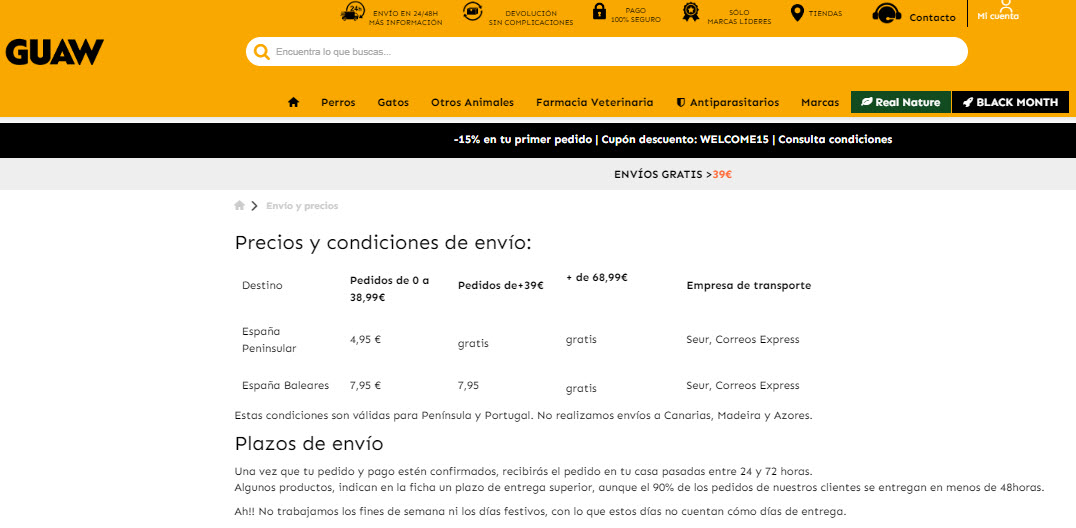 Guaw Opiniones 2024 de la tienda de mascotas para perros y gatos ️